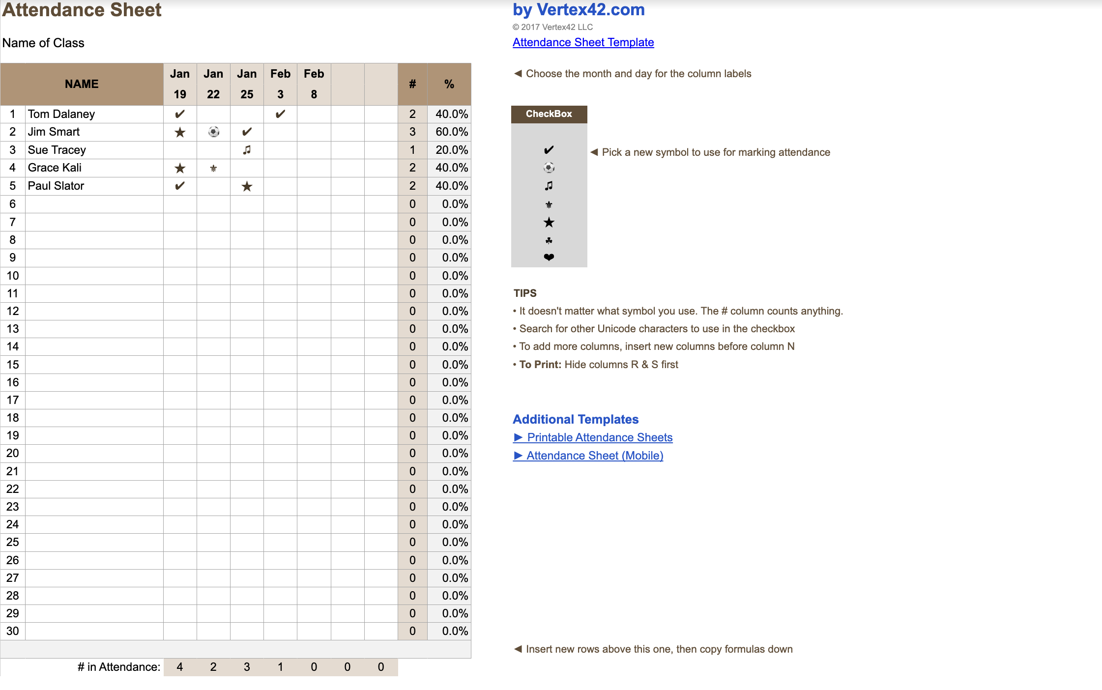 5 best free attendance sheet templates by type to managing – Business ...