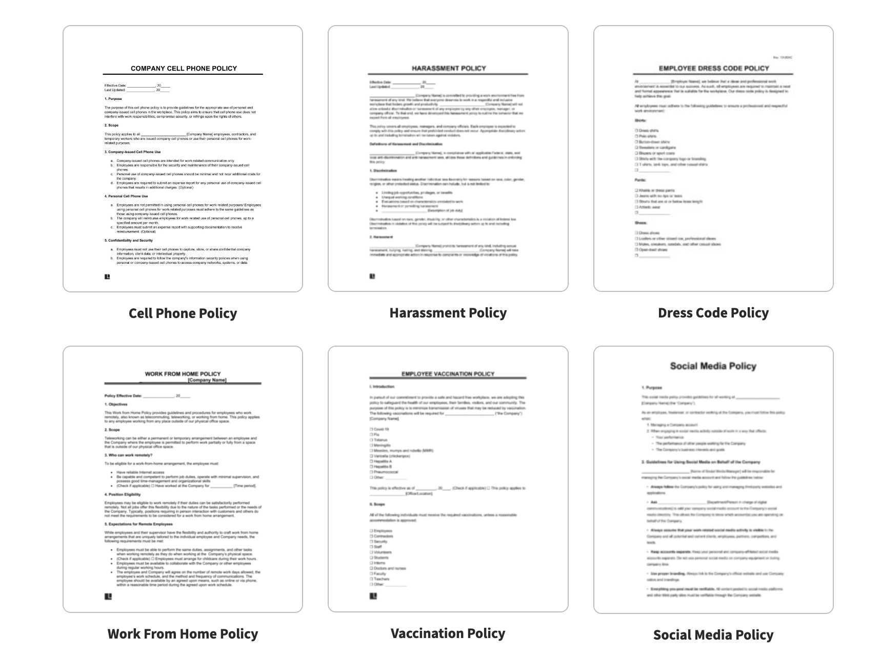 5 business rule templates and samples for employee handbook – Business ...