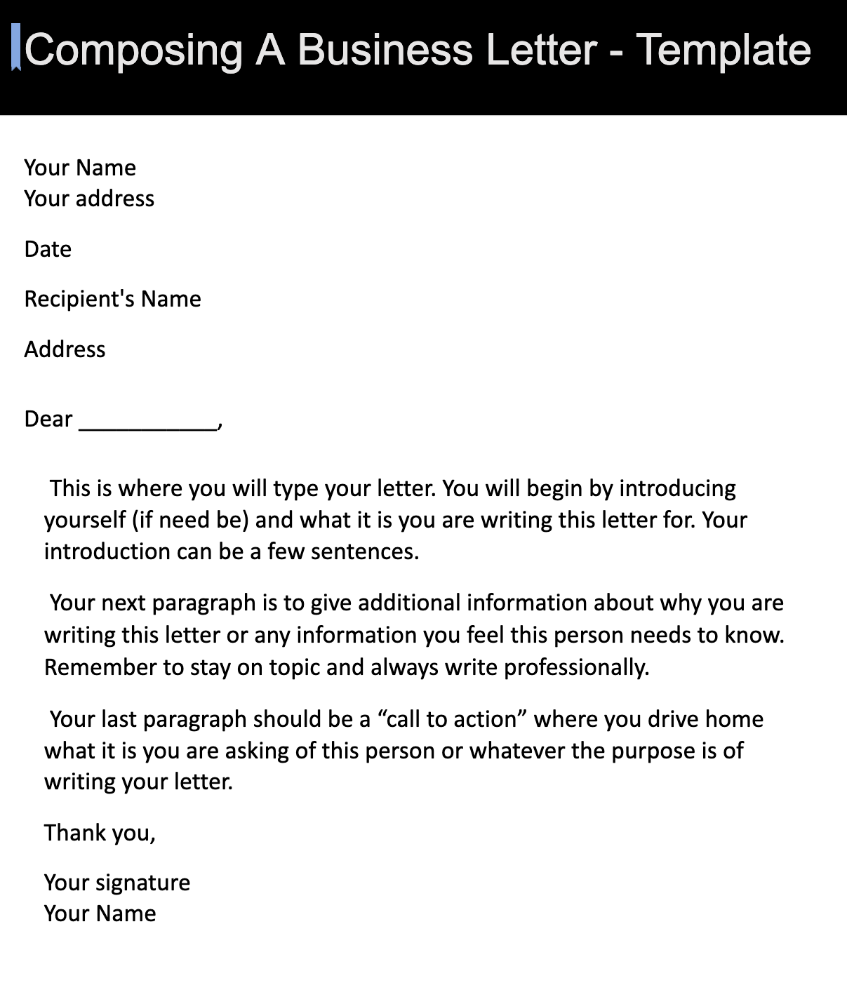 5 free templates of business letter format with letterhead – Business ...