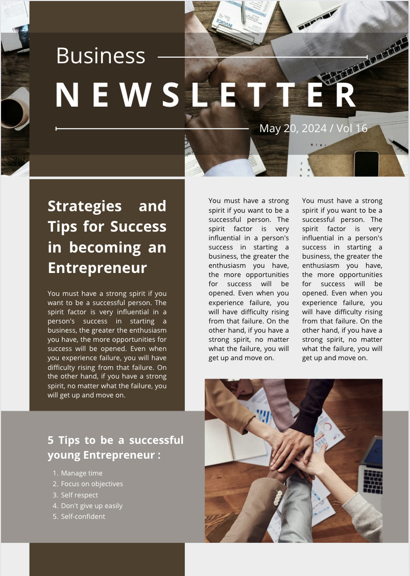 5 best company newsletter templates for free – Business Improvement and ...